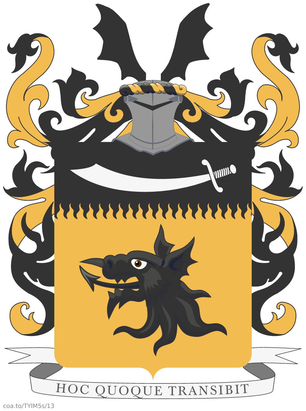 Second draft of my CoA. First attempt with a crest and mantling. C&C ...